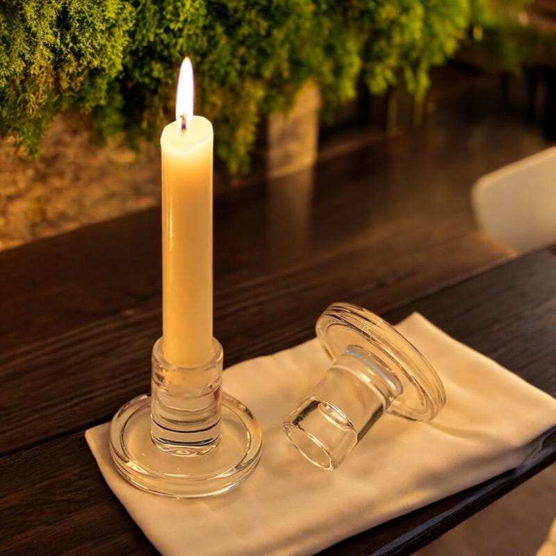 Glass Candle Holder - Etsy
