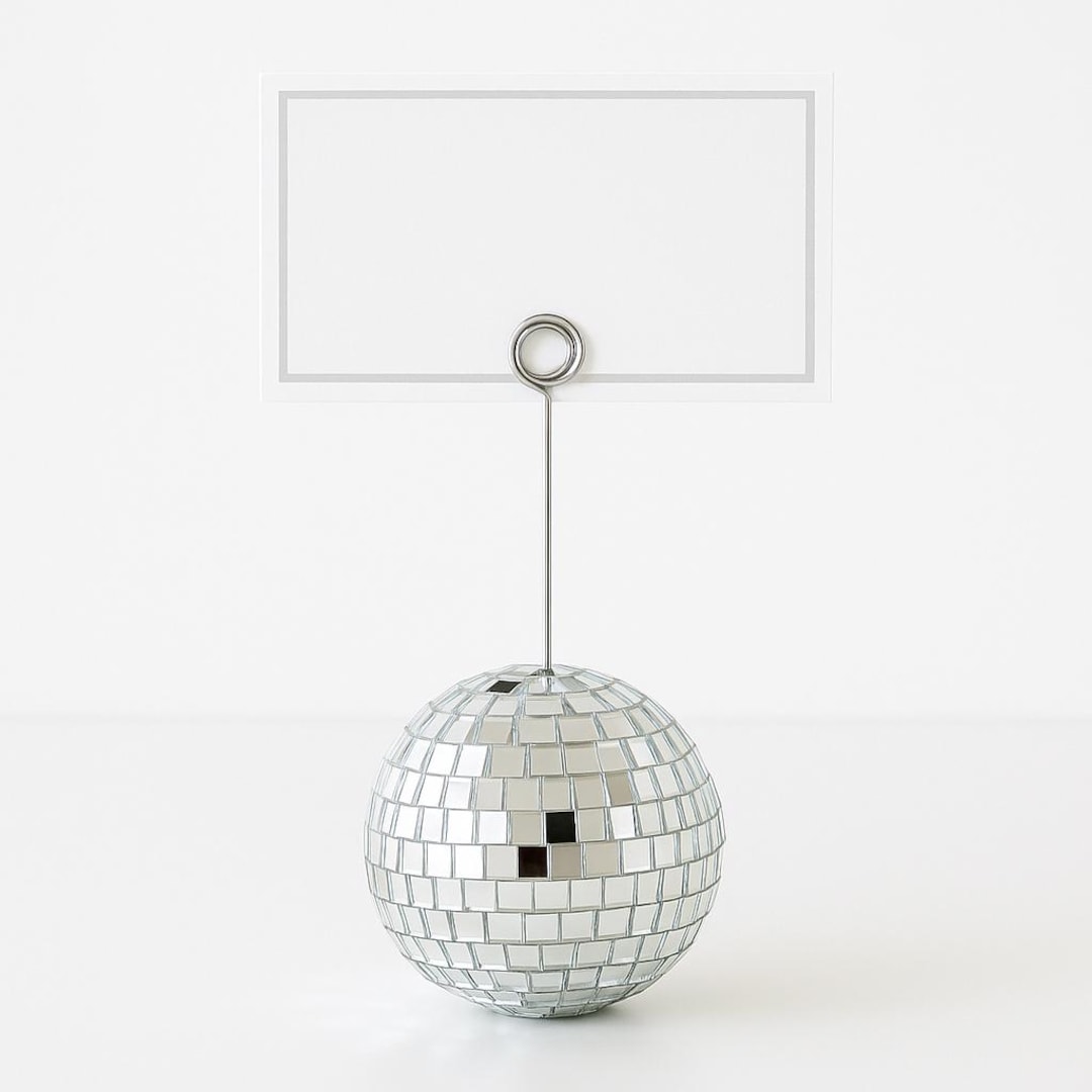 Table Number Holder Disco Ball Decor for Wedding Place Card Holders ...