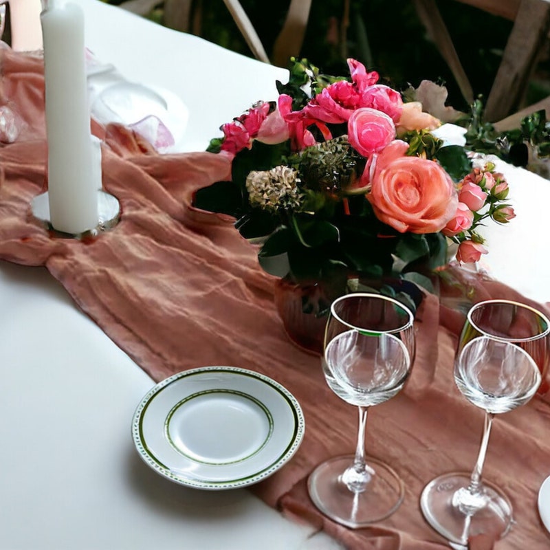 Pink Table Runner - Etsy