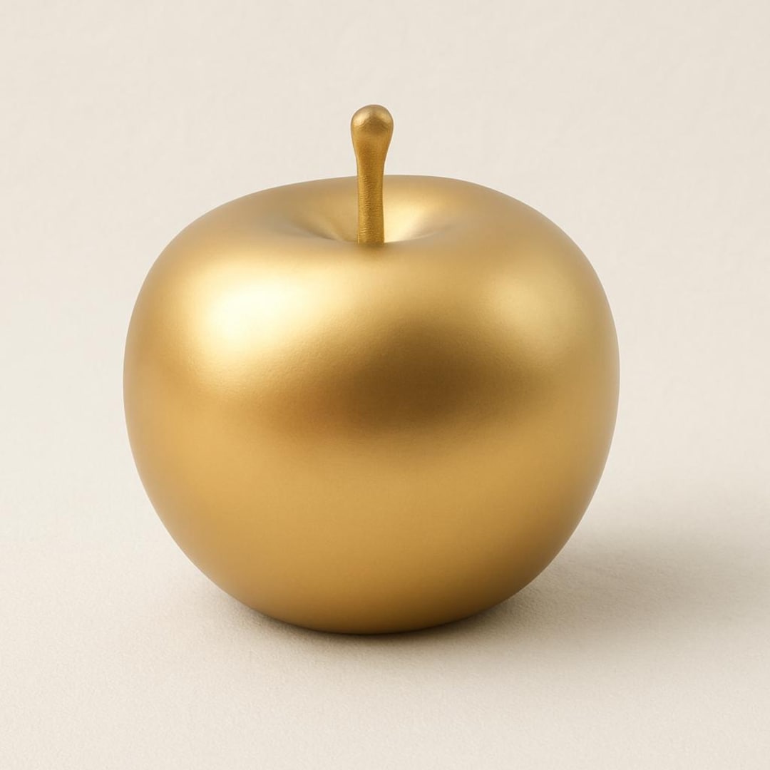Gold Metallic Faux Apple for Wedding Decorative Artificial Fruit ...