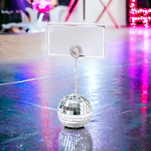 Table Number Holder Disco Ball Decor for Wedding Place Card Holders ...