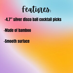 Last Disco Cocktail Picks for Bachelorette Disco Ball Decor for Wedding ...