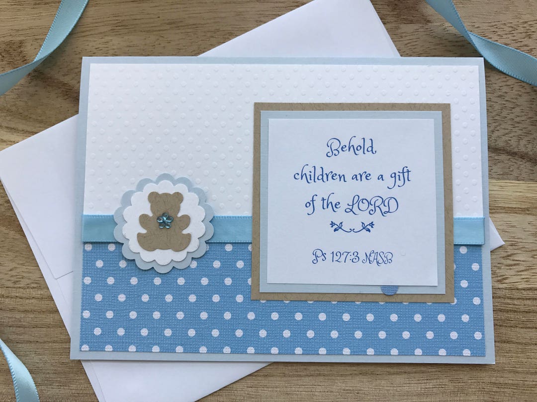 Baby Card-bear Blue-1707086 - Etsy