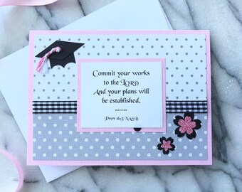 Graduation Scripture Cards, 6 Printable Bible Verse Graduation Cards ...
