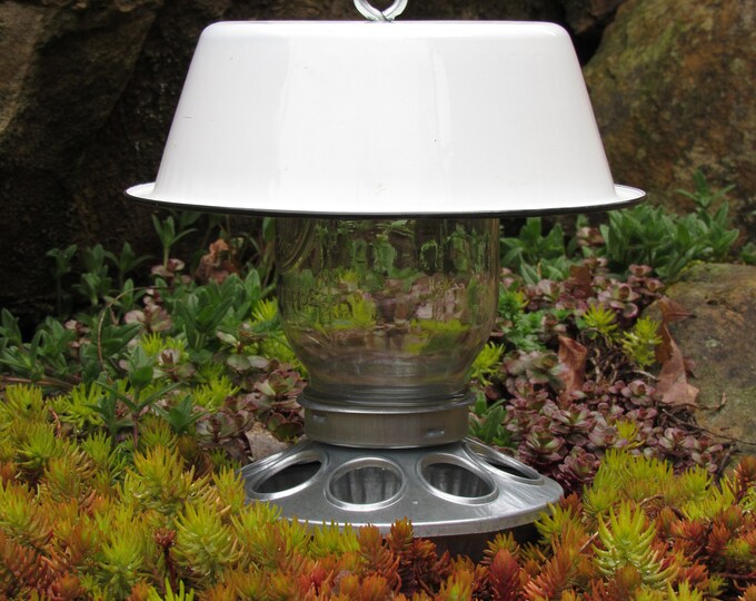 Enamel Pan With Black Trim Bird Feeder - Etsy