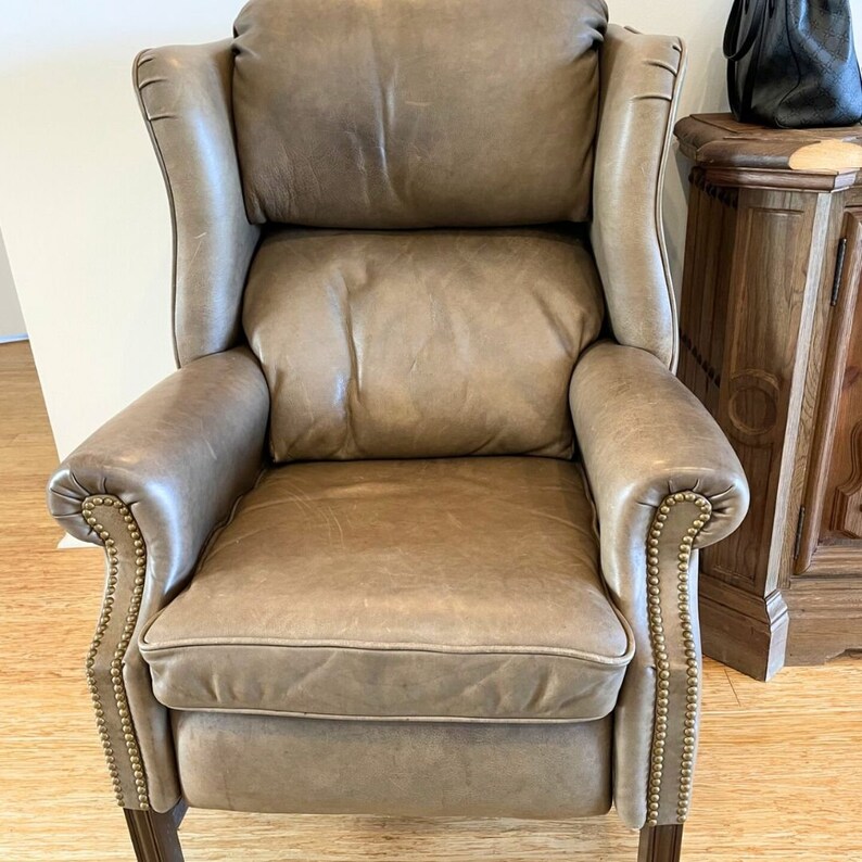 Timeless Luxury: Vintage Leather Recliner - Etsy