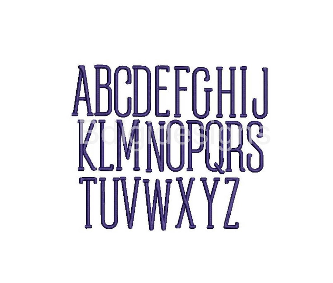 The Market Monogram Font Upper and Lower Case Letters-embroidery - Etsy
