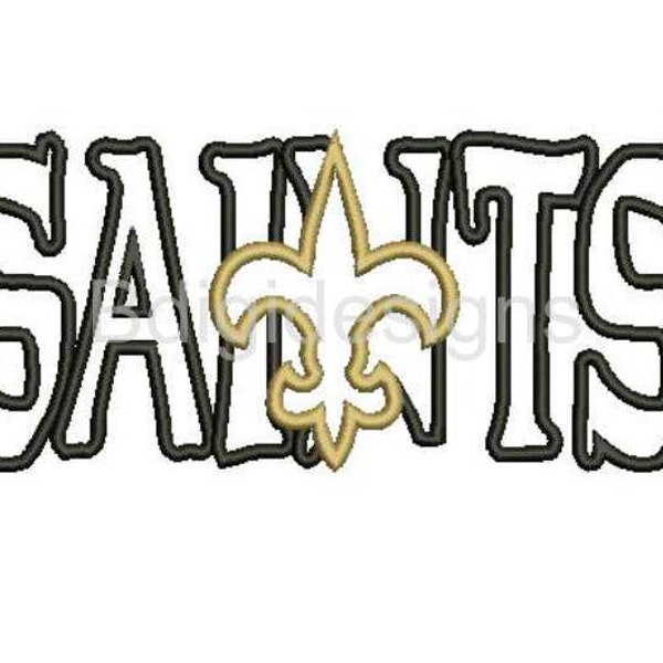 Saints Football Embroidery - Etsy