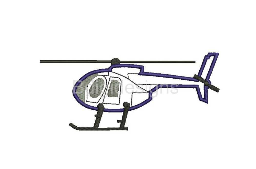 MH 6 Helicopter Applique Embroidery Design - Etsy