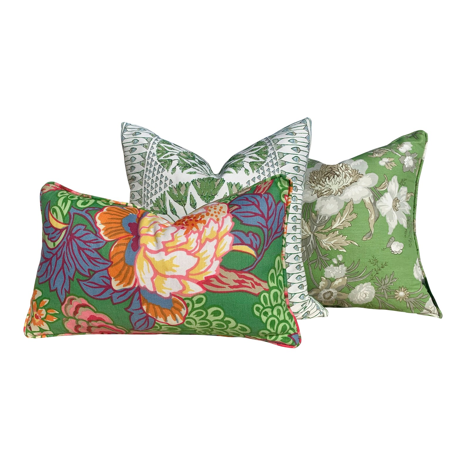 Anna French Cairo Pillow Green. Medallion Designer Pillow - Etsy