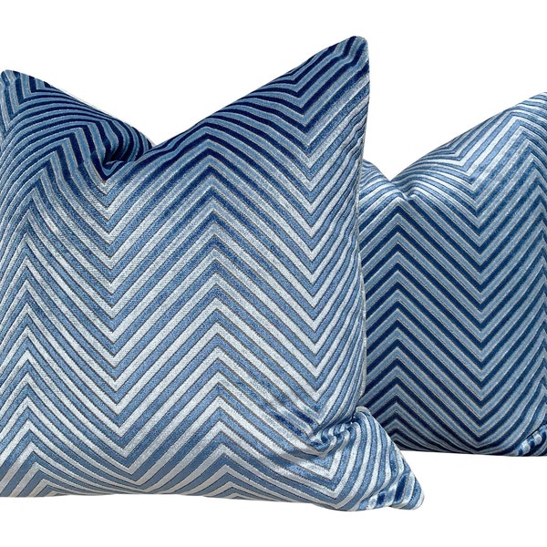 Blue Velvet Rectangular Pillow - Etsy