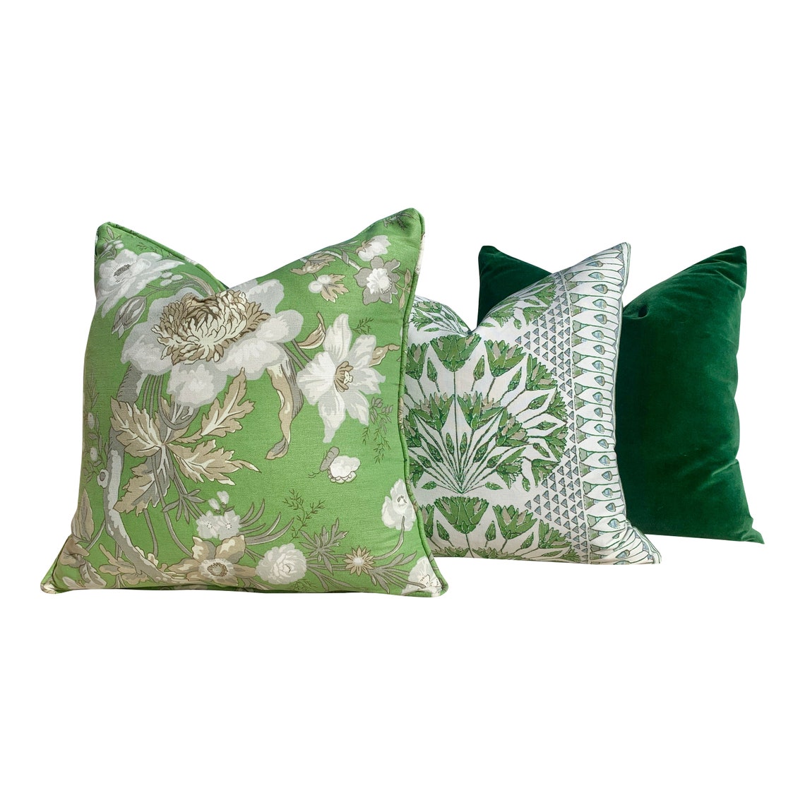 Anna French Cairo Pillow Green. Medallion Designer Pillow - Etsy