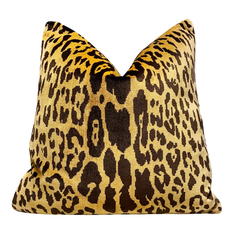 Scalamandre Leopardo Silk Velvet Pillow. Luxury Designer Cushions, High ...