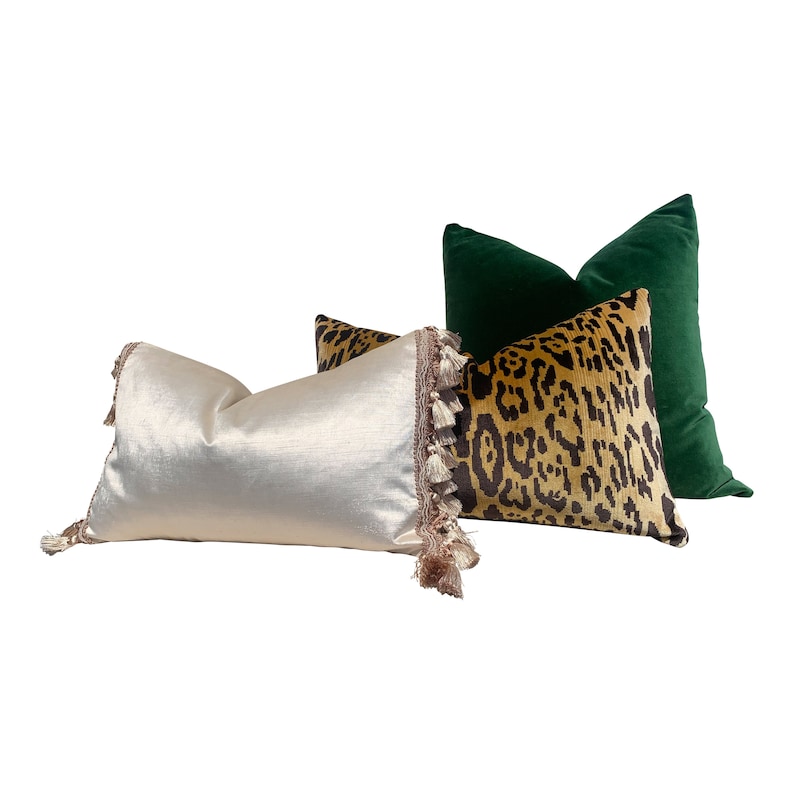 Scalamandre Leopardo Silk Velvet Pillow. Luxury Designer Cushions, High ...