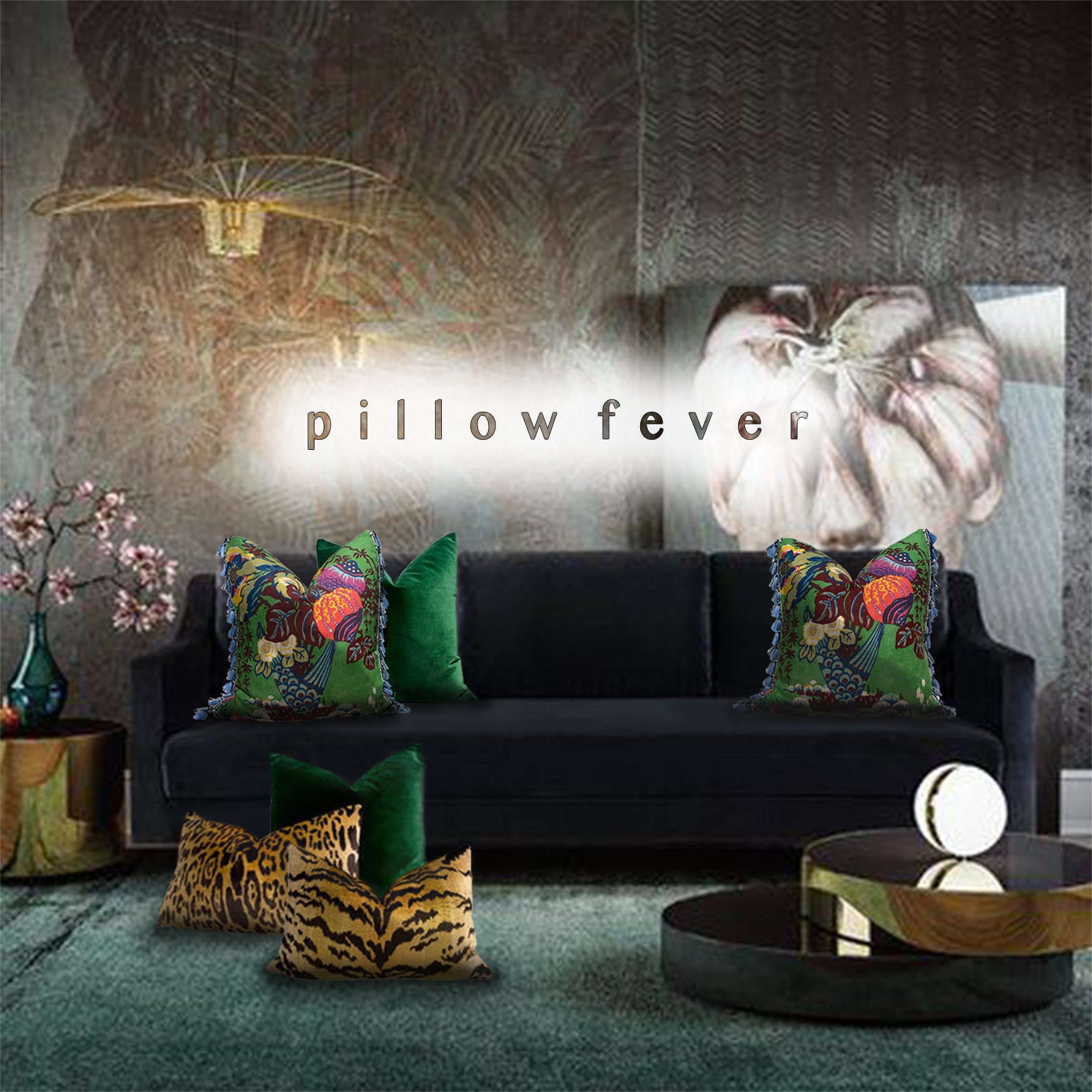 Scalamandre Leopardo Silk Velvet Pillow. Luxury Designer Cushions, High ...