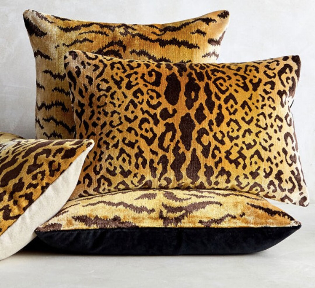 Scalamandre Leopardo Silk Velvet Pillow. Luxury Designer Pillows, High ...