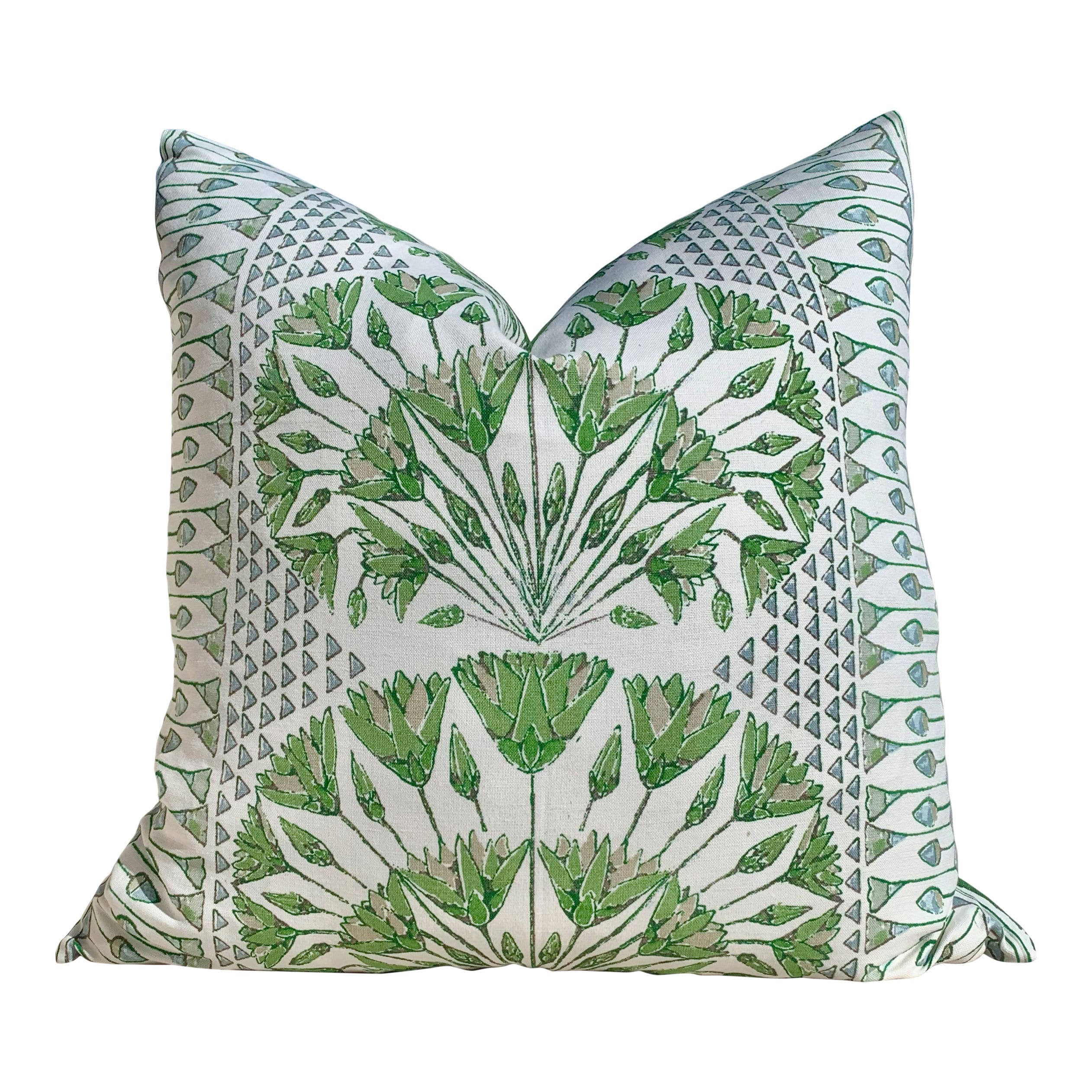 Anna French Cairo Pillow Green. Medallion Designer Pillows, Decorative ...