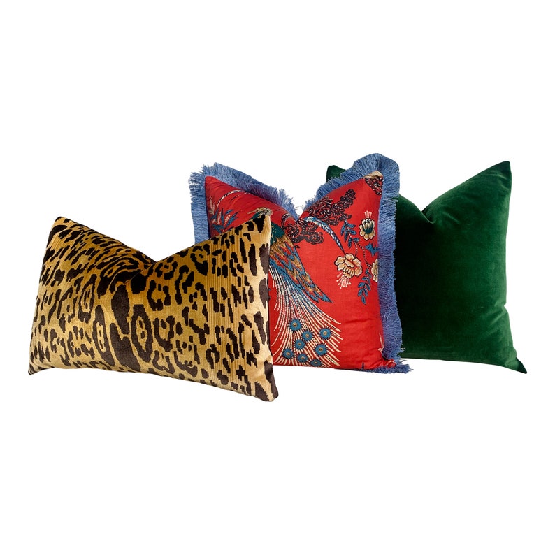 Scalamandre Leopardo Silk Velvet Pillow. Luxury Gift // | Etsy