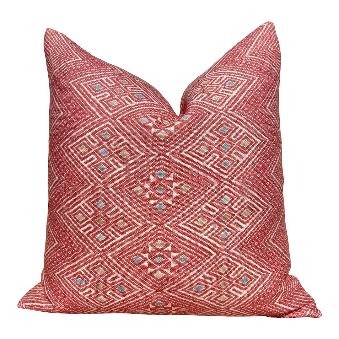 Thibaut High Plains Pillow in Coral. Designer Pillows, High End Pillows ...