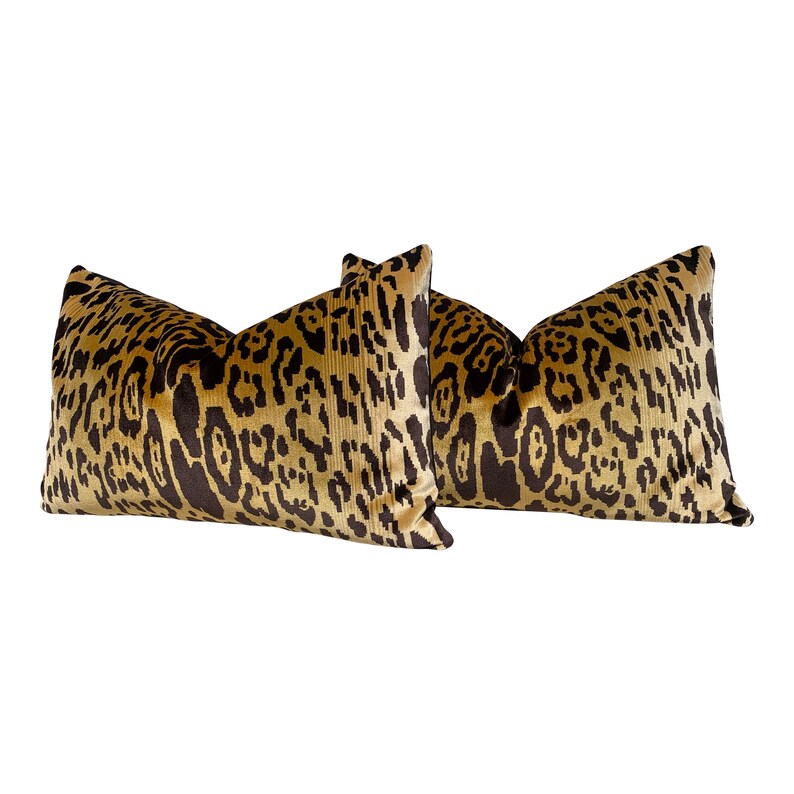 Scalamandre Leopardo Silk Velvet Pillow. Luxury Designer Cushions, High ...