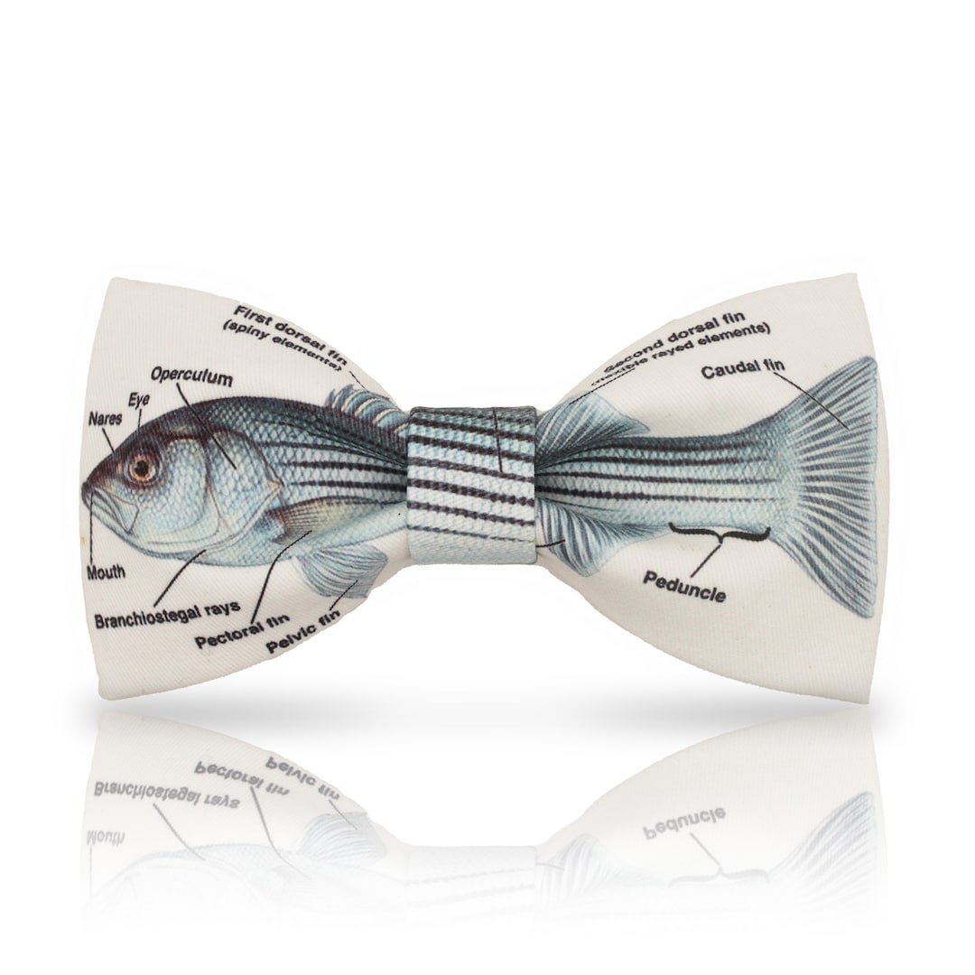 Fish Bow Tie: Fisherman Gift, Adjustable Cotton Bowtie - Etsy