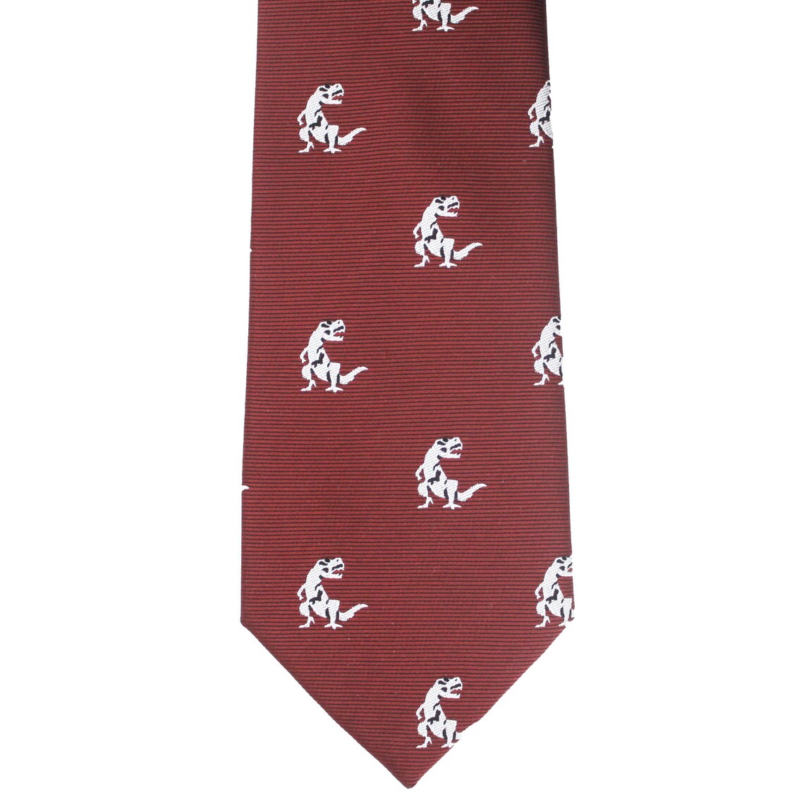 Red Dinosaur Cotton Necktie - Jurassic T-rex Pattern - Etsy