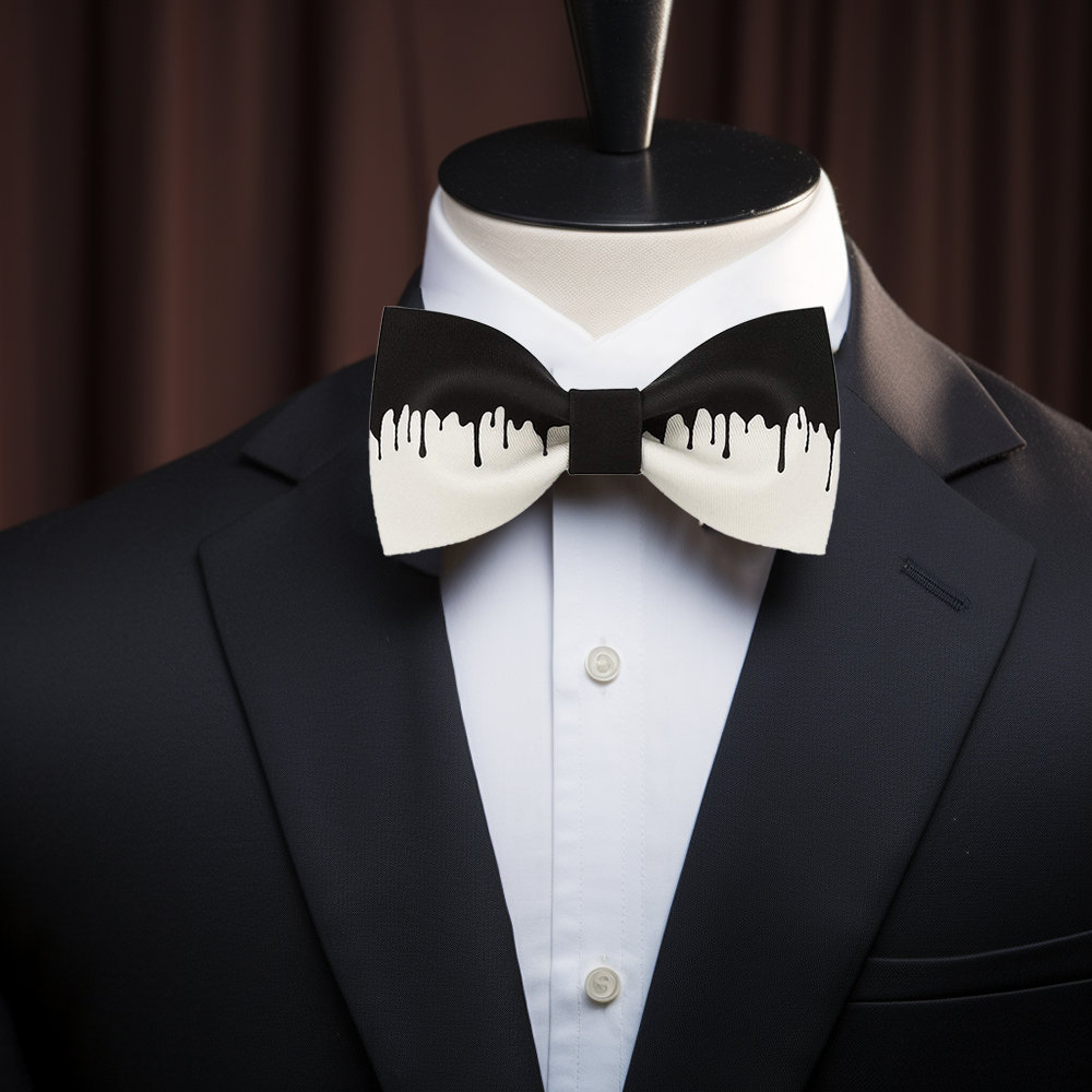 Blood Bow Tie - Black White Bow Tie - Halloween Bow Tie - Prom Bow Tie ...