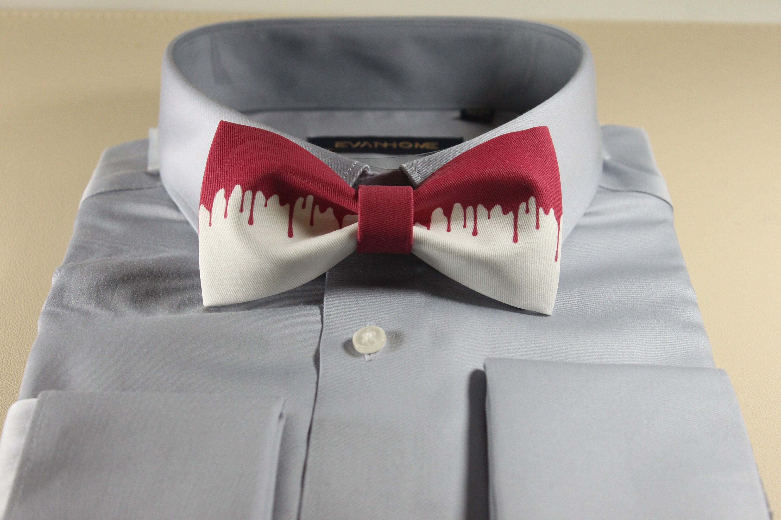 Blood Bow Tie - Black White Bow Tie - Halloween Bow Tie - Prom Bow Tie ...