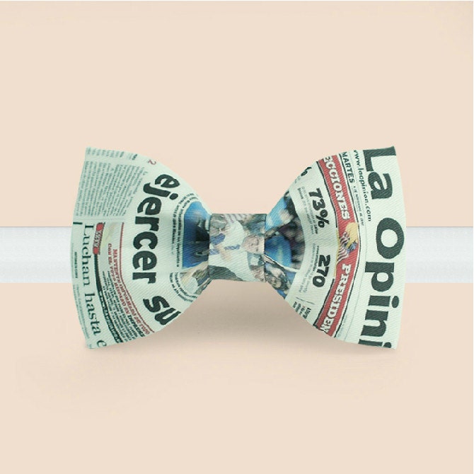 Newspaper Bowtie Paper Bow Tie Novelty Bowtie Adjustable Bowtie - Etsy