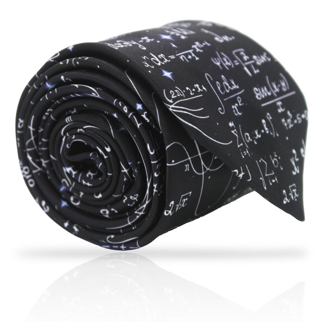 Teacher's Tie - Back to School Tie - Math Tie - Black Math Tie - Black ...