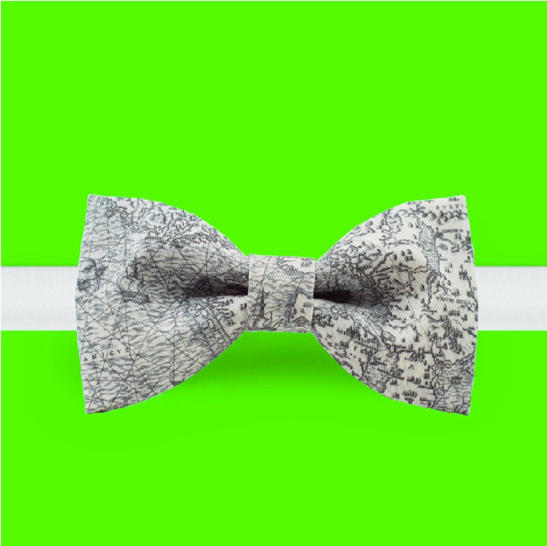 Map Bow Tie Grey Bowtie geography Bowtie Travel Bowtie World Traveler ...