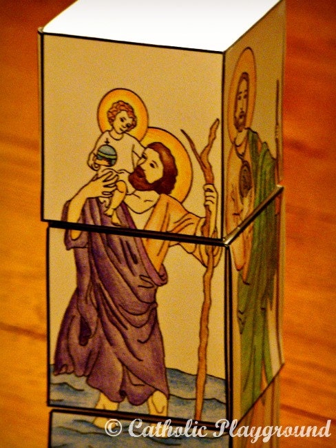 Catholic Saints Puzzleblocks Papercraft - Etsy