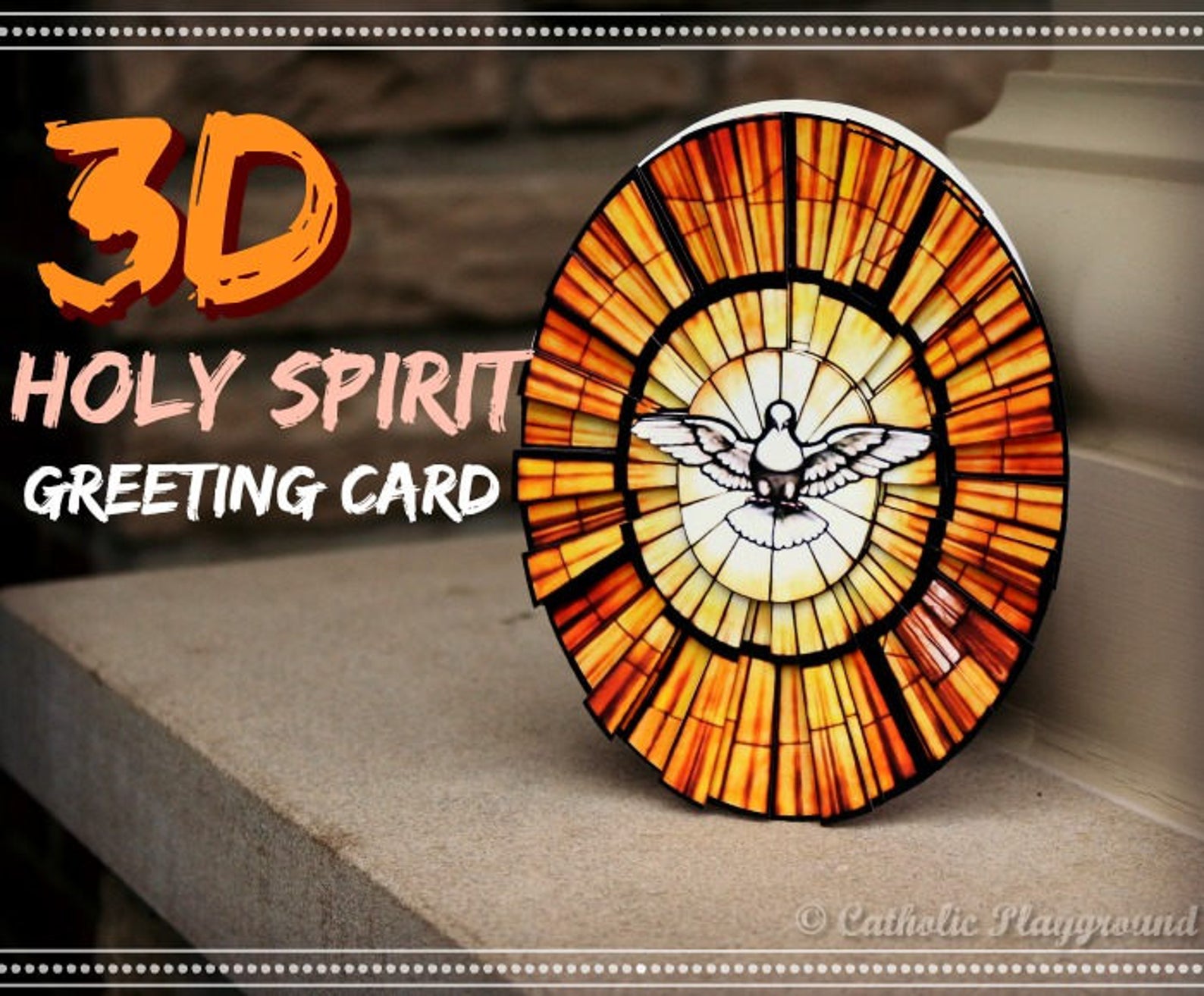 Printable Holy Spirit 3D Greeting Card - Etsy