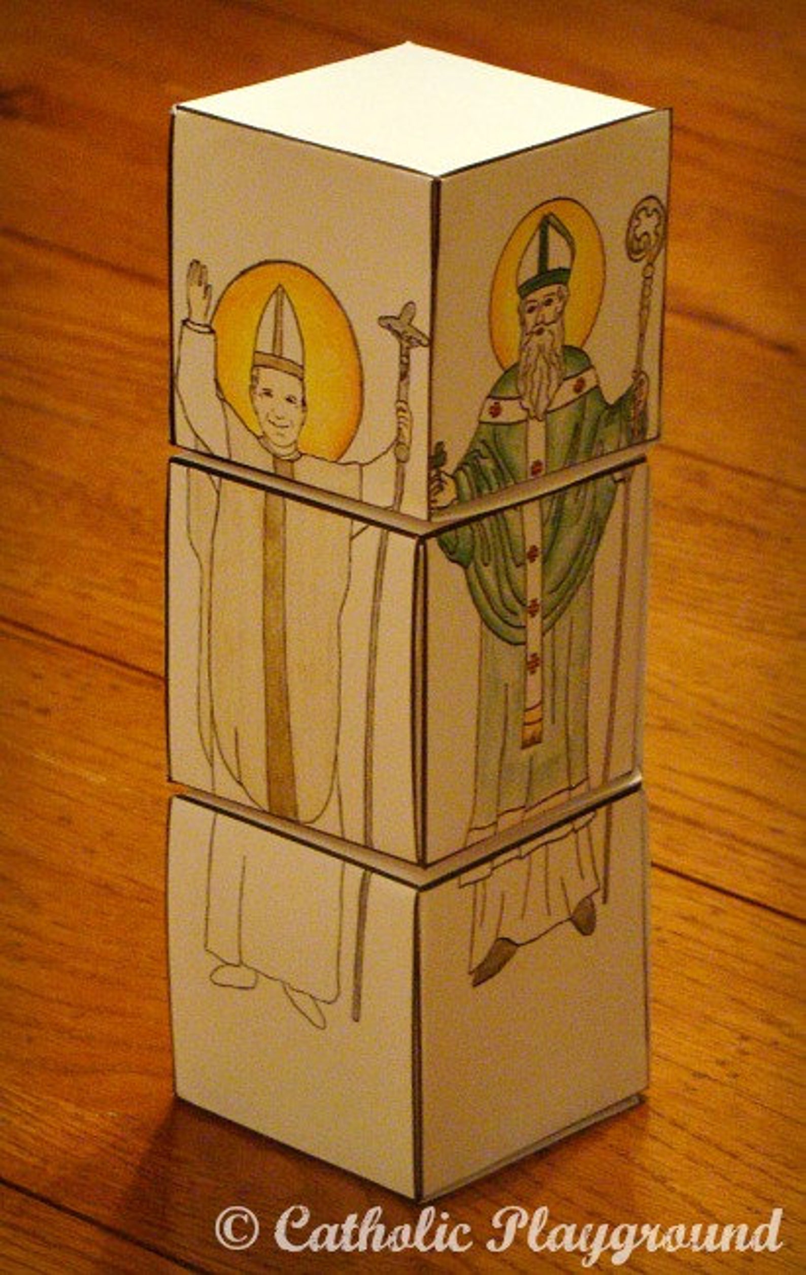 Catholic Saints Puzzleblocks Papercraft - Etsy