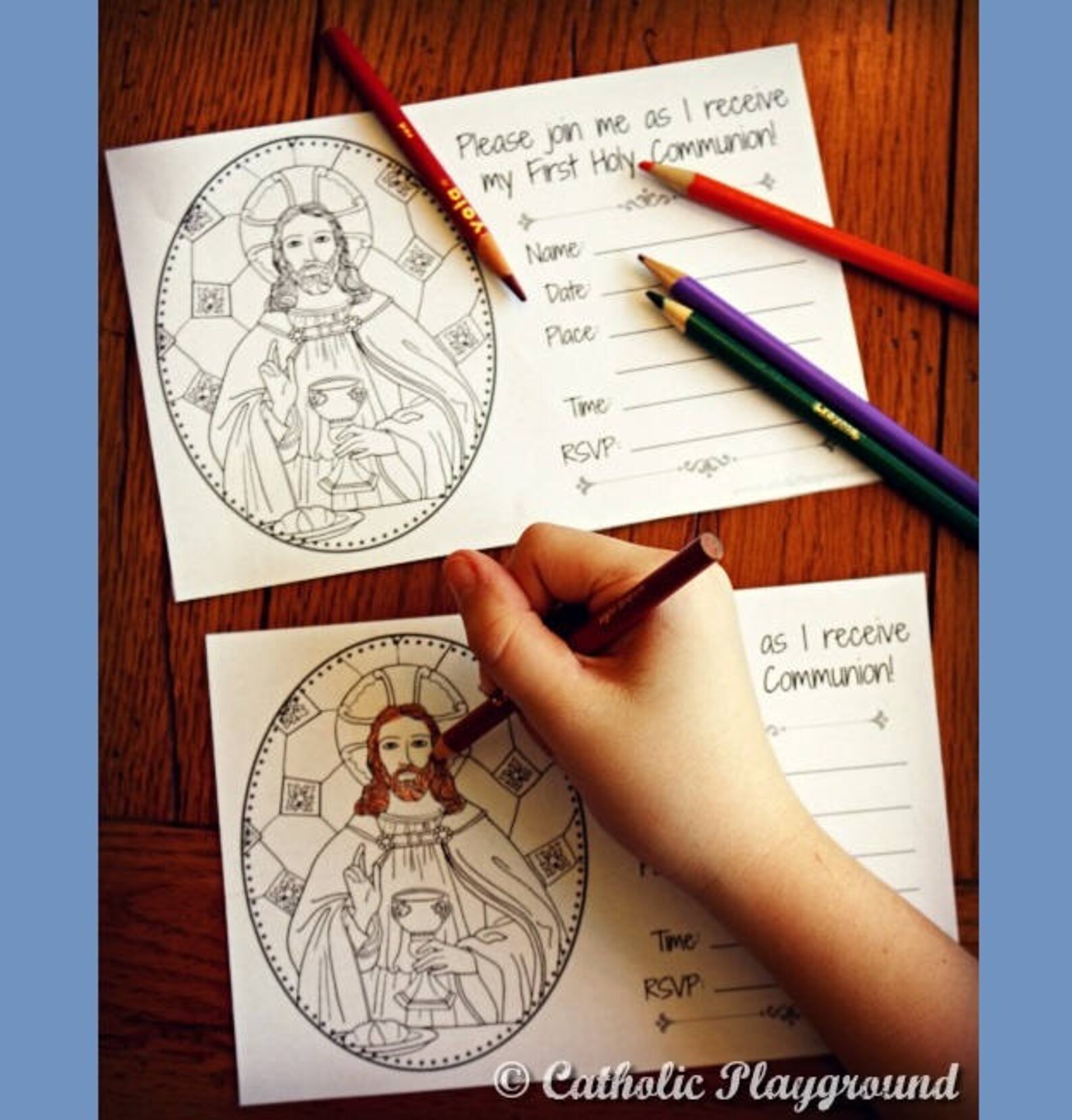 Printable First Holy Communion Stationery - Etsy