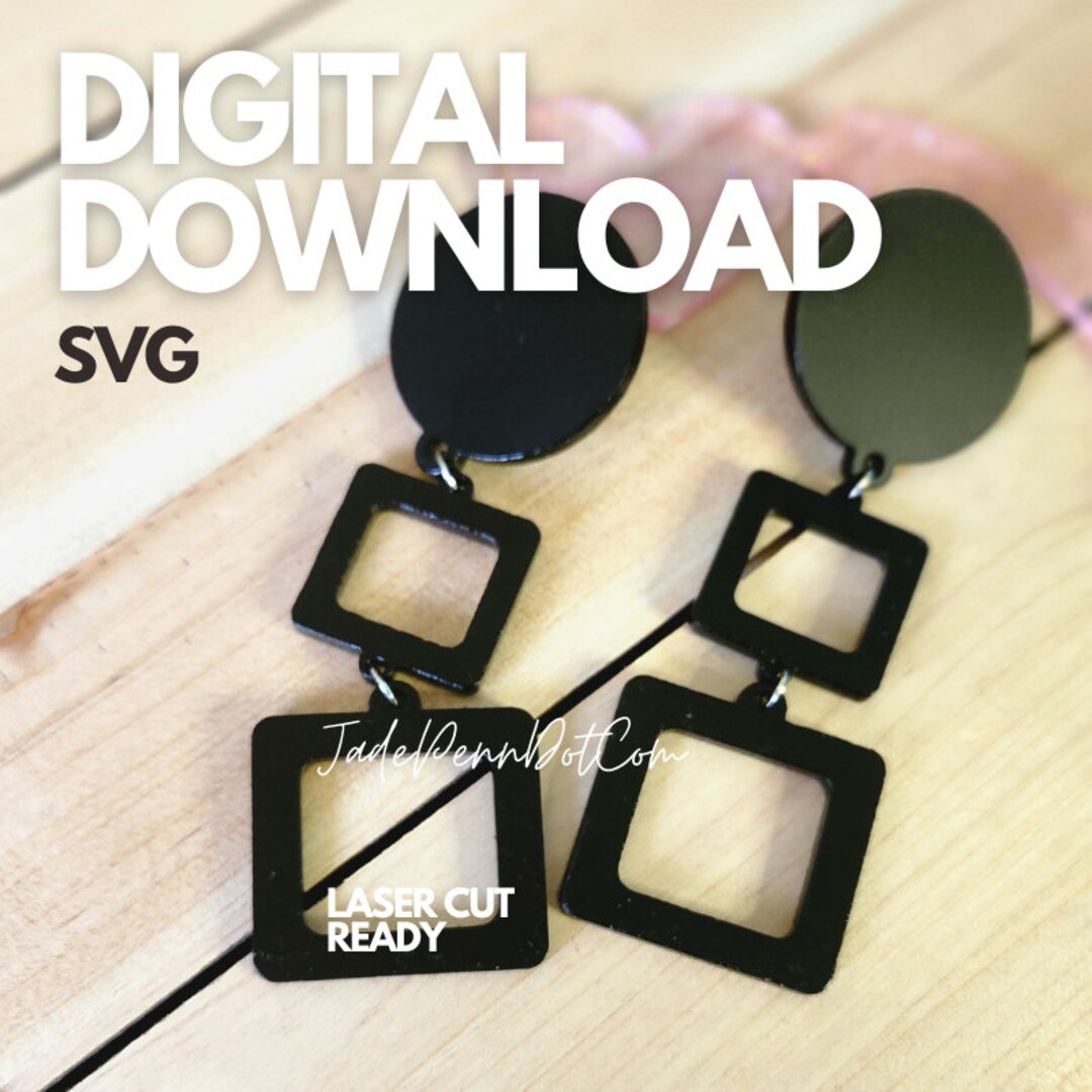 Stacked Jewelry Earrings SVG Digital Download Design Laser Cut Ready ...