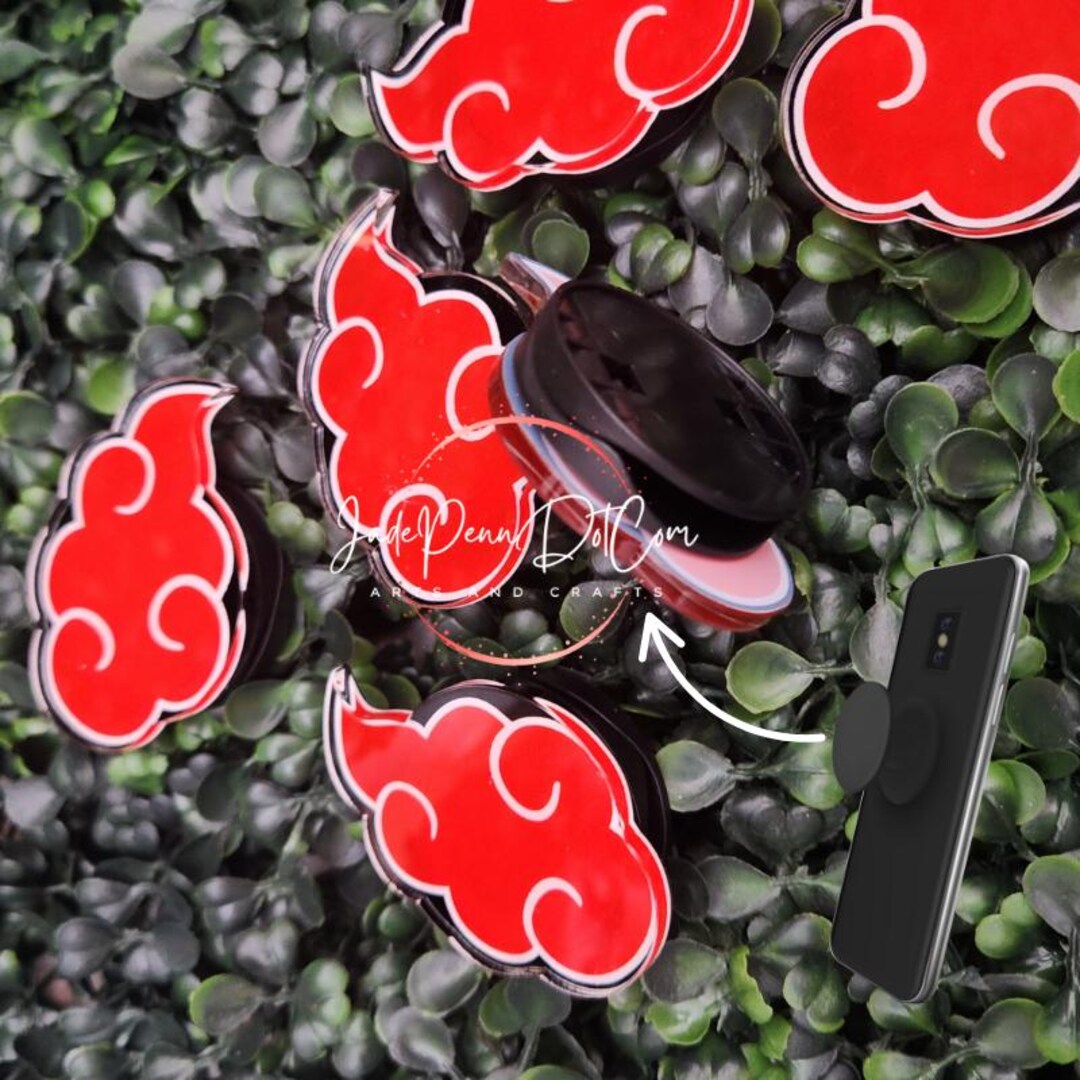 Akatsuki Cloud Acrylic Phone Grip – Anime Inspired Design - Etsy