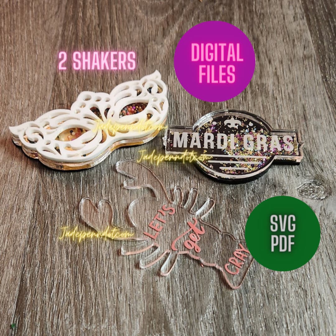 Digital Download Mardi Gras Mask Sign Crawfish Crawfish Fun Shakers ...