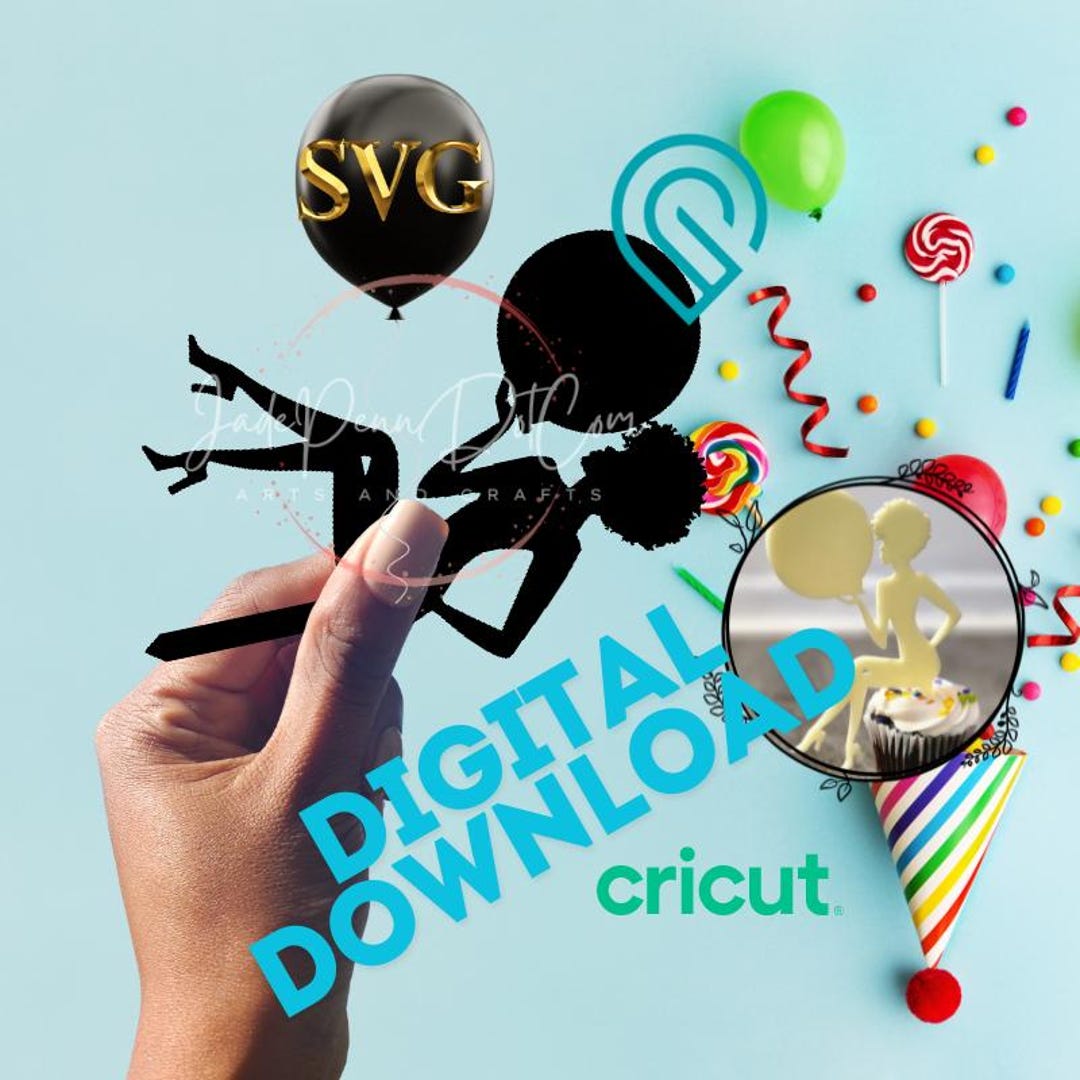 Cake Topper Woman Photo SVG Laser Cut Cricut - Etsy