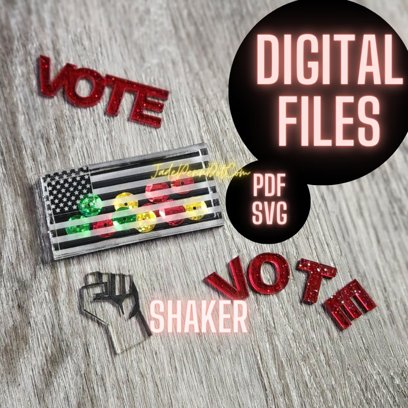 Digital File Laser Cut Shaker Design SVG PDF Fist Union Vote - Etsy