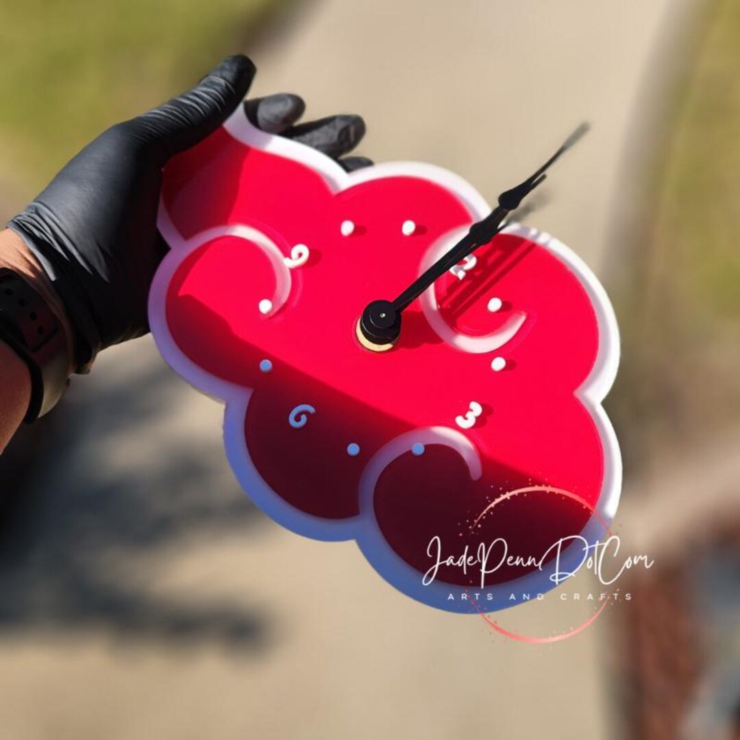 Akatsuki Cloud Handmade Clock – Anime-inspired Acrylic Desk Decor - Etsy