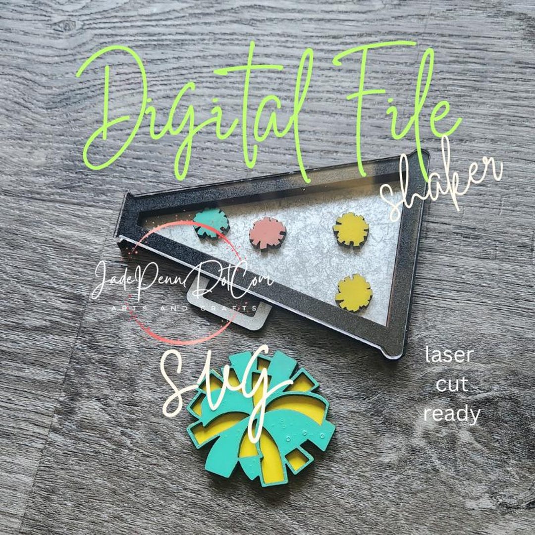 Cheer Megaphone Shaker & Pom Pom Design – Digital SVG Laser Cut File - Etsy