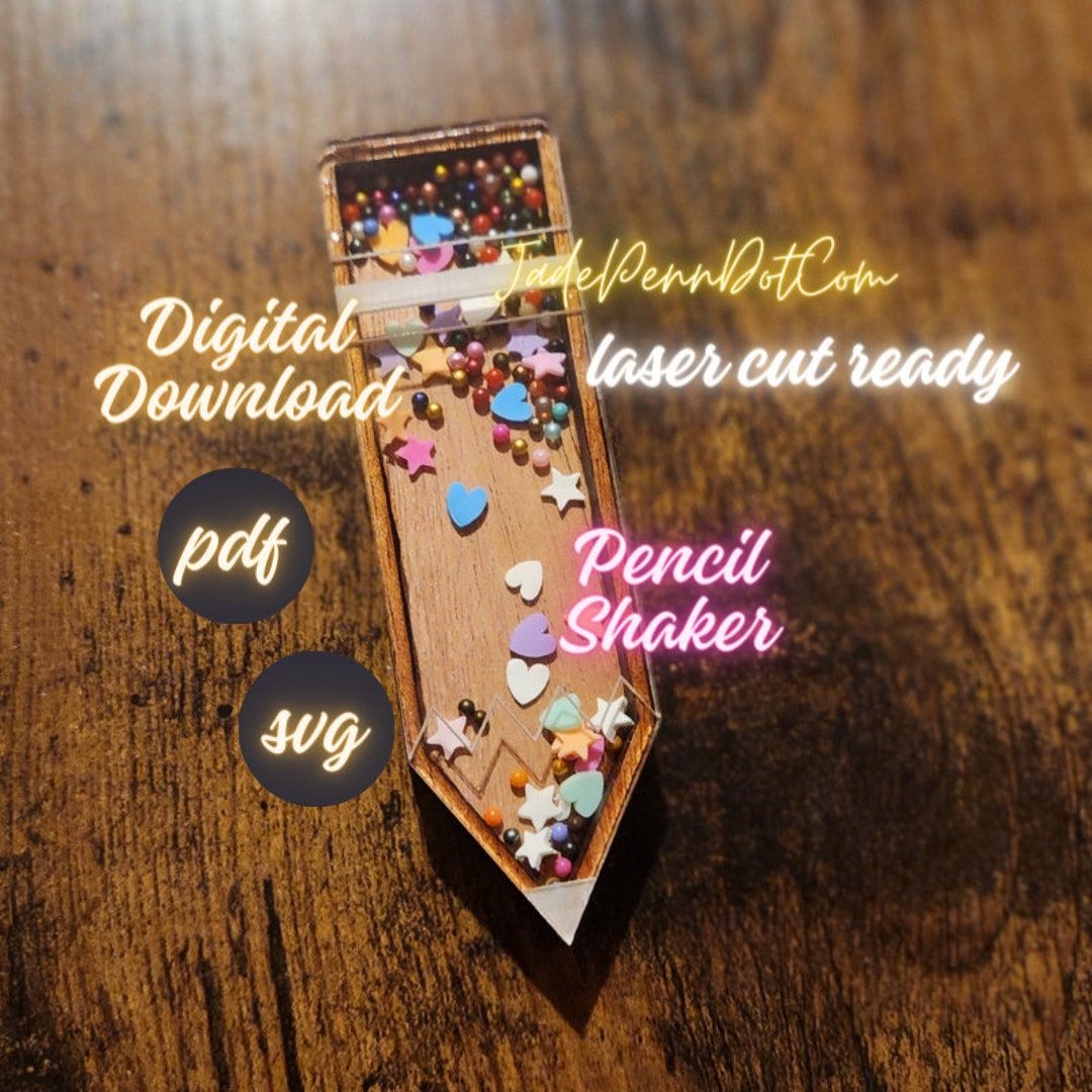 Digital File Teacher Appreciation Pencil Laser Cut Shaker Design PDF ...
