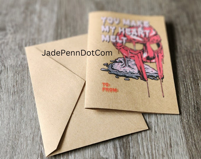 Doom You Make My Heart Melt Greeting Card Valentine's Love Friendship ...