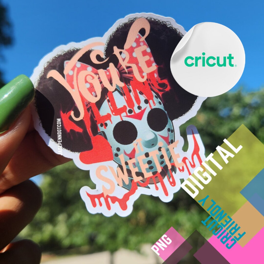 Horror Sticker Movie PNG Printable Cricut Killing It - Etsy