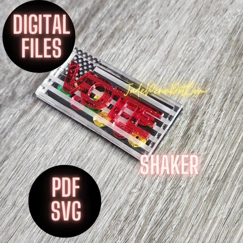 Digital File Laser Cut Shaker Design SVG PDF Fist Union Vote - Etsy