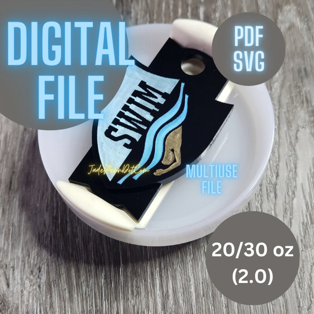 Digital File 20/30 Oz Version 2.0 Swim Design Tumbler Name Tag Swimmer ...