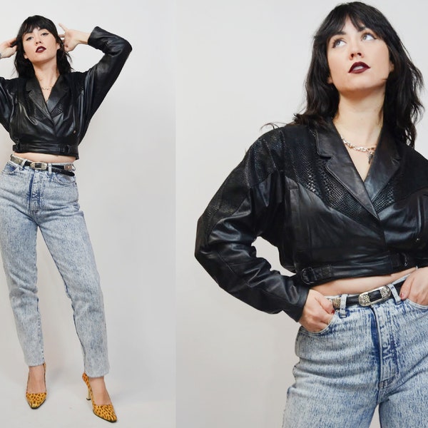 90s Leather Jacket - Etsy