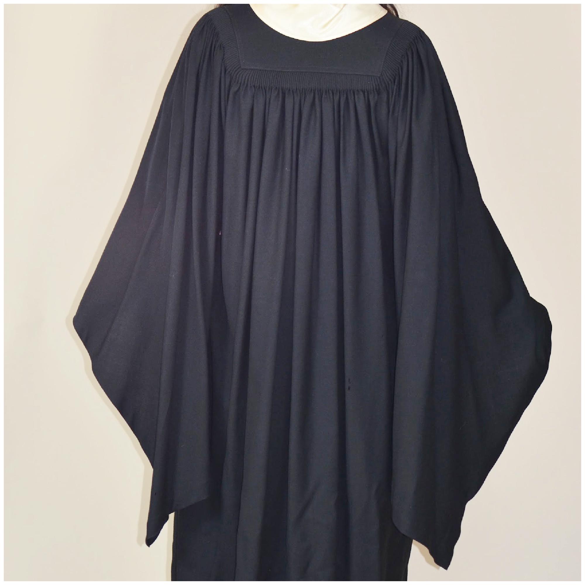 1930s Catholic Gothic Cloak - Vintage Black Pleated Angel Sleeve ...