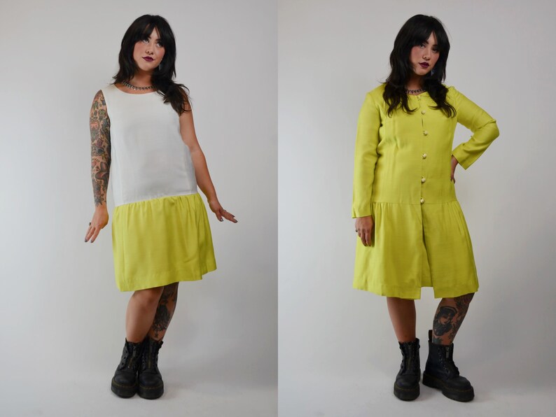 1960s Vintage Set Bright Yellow Jacket and Dress Medium - Etsy